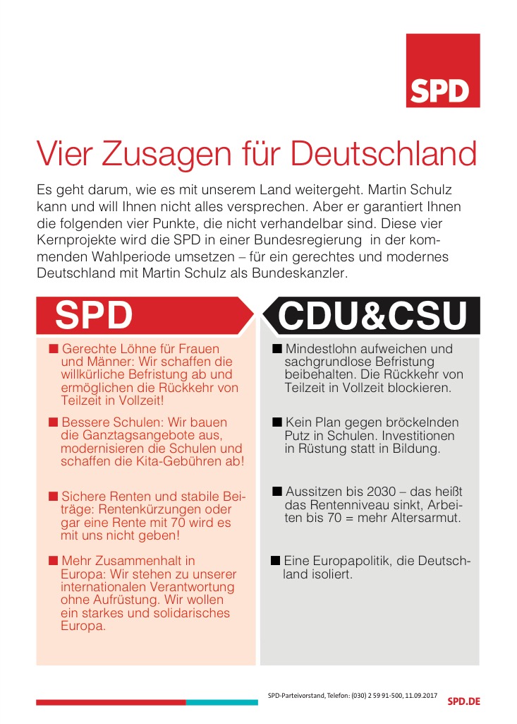 Vier Zusagen für Deutschland › SPD Vier Zusagen für Deutschland › SPD